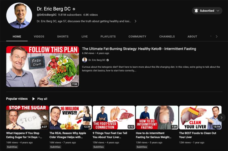 埃里克·柏格 医生/Dr. Eric Berg | 重返人生